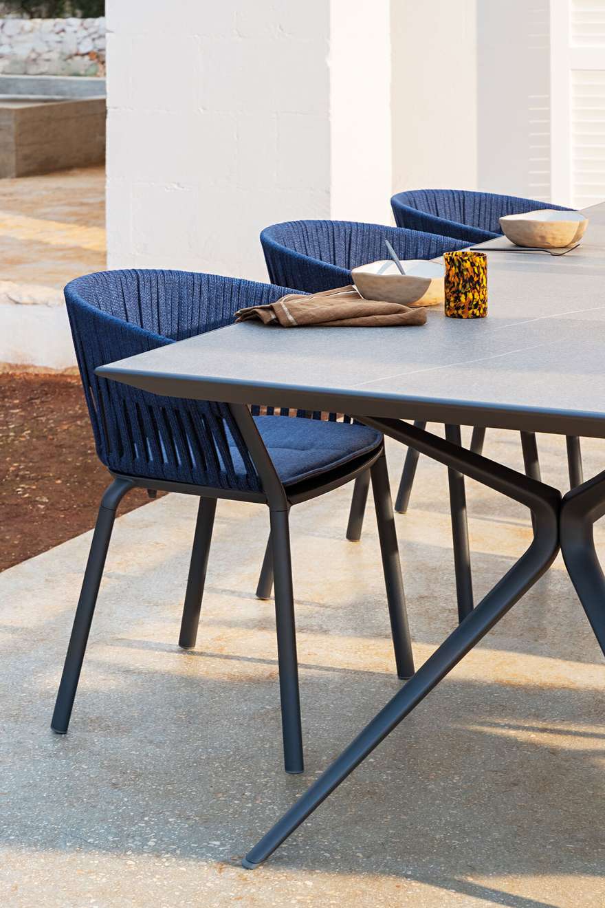 Moai rectangular table top porcelain stoneware